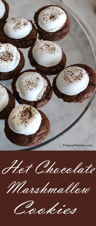 Hot Chocolate Marshmallow Cookies - Preppy Kitchen