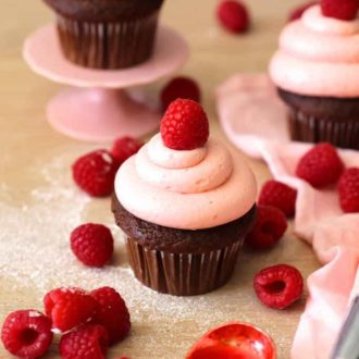 Chocolate Raspberry Cupcakes | Preppy Kitchen