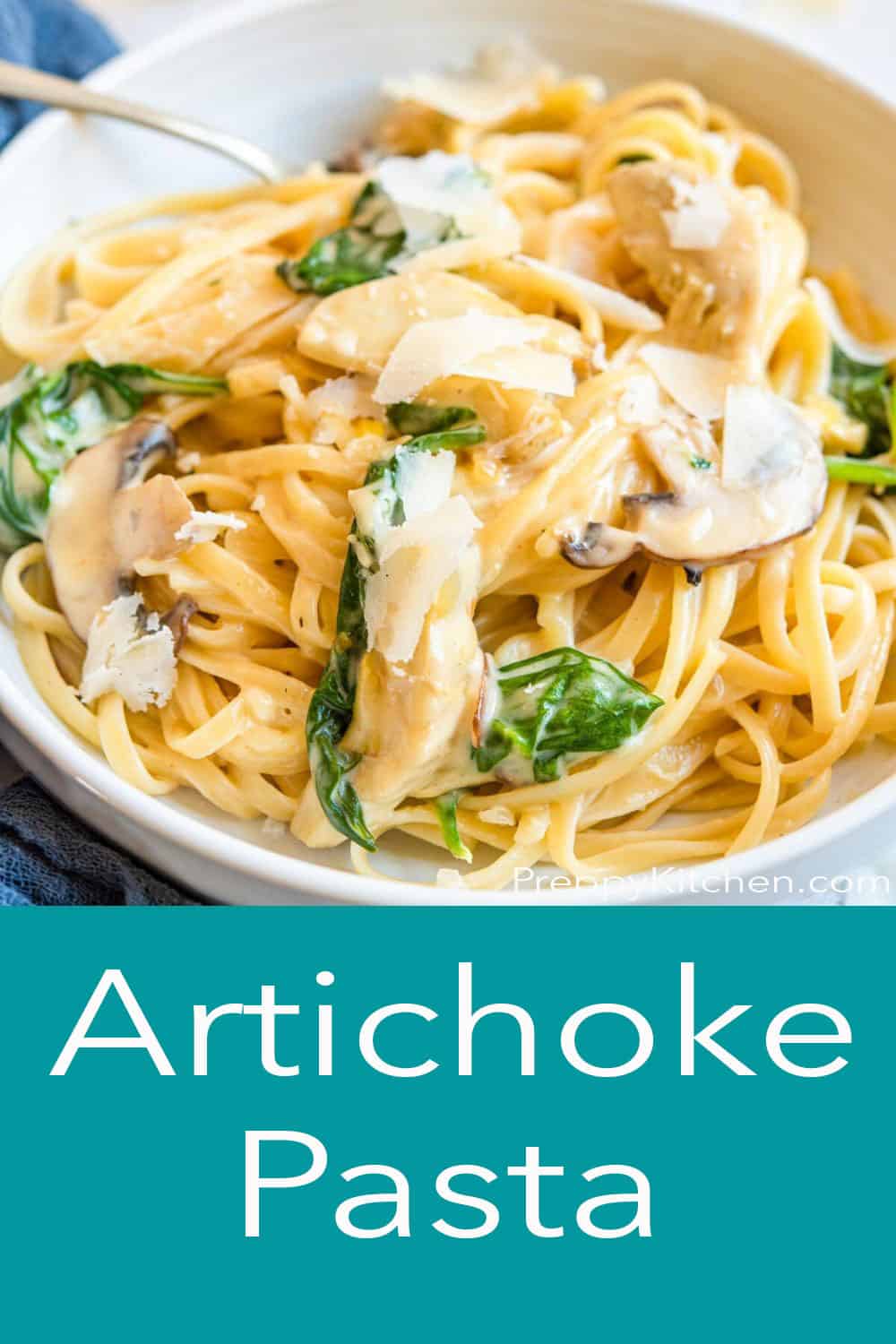 Spinach Artichoke Pasta - Preppy Kitchen