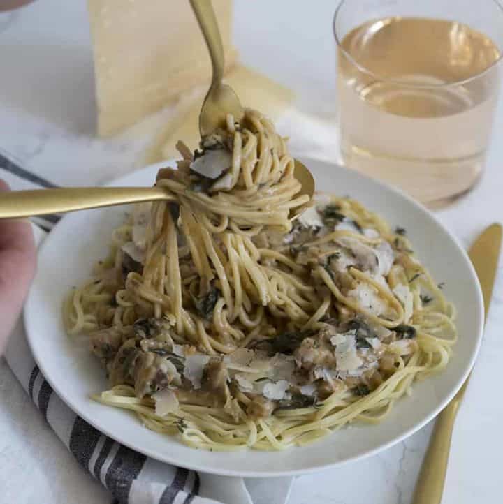 Spinach Artichoke Pasta - Preppy Kitchen