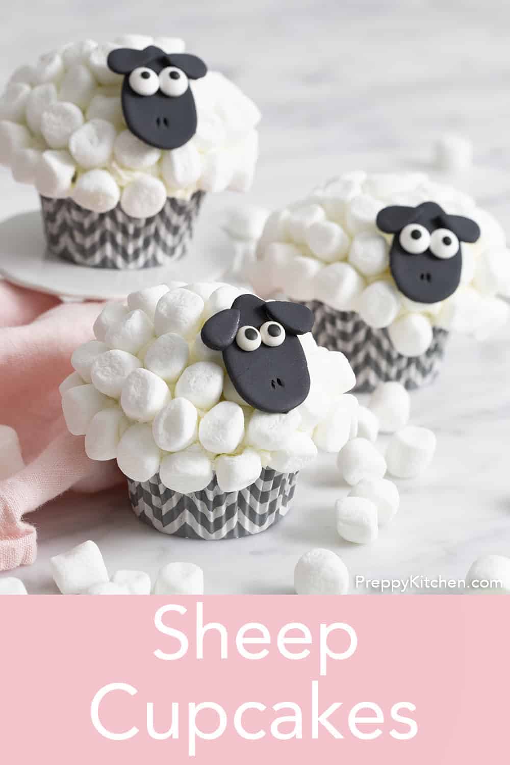 Sheep Cupcakes - Preppy Kitchen