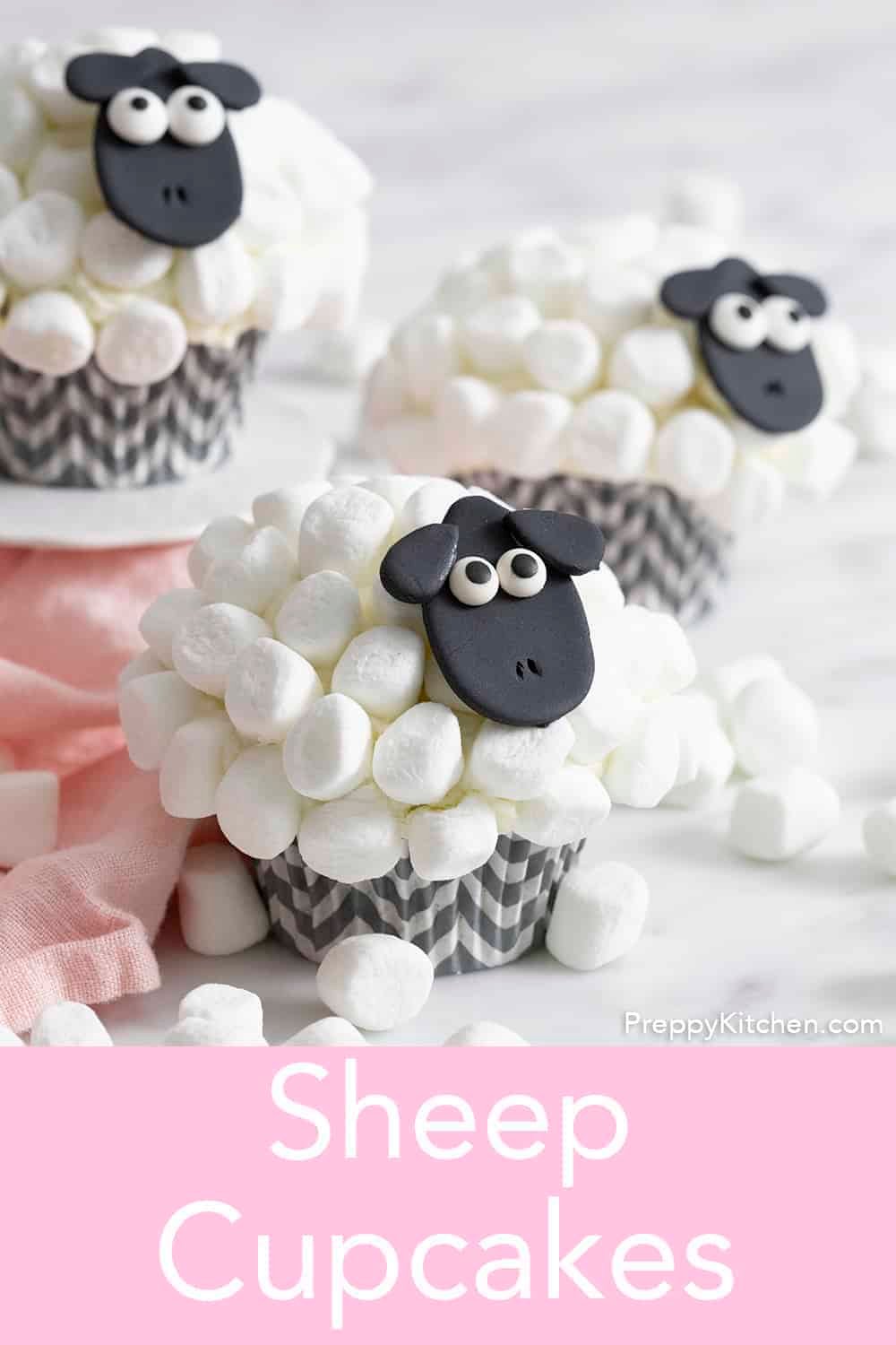 Sheep Cupcakes - Preppy Kitchen