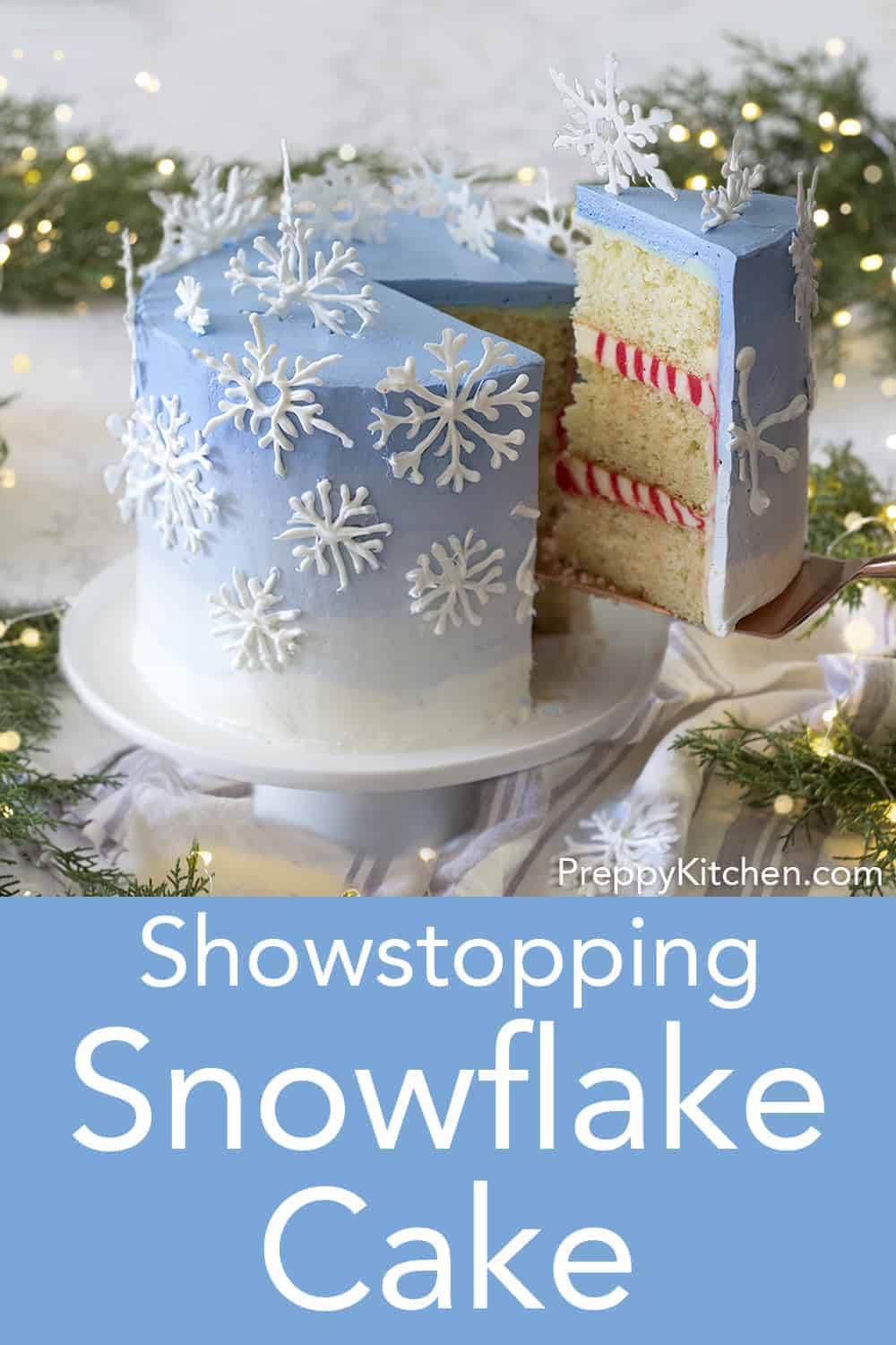 Snowflake Cake - Preppy Kitchen