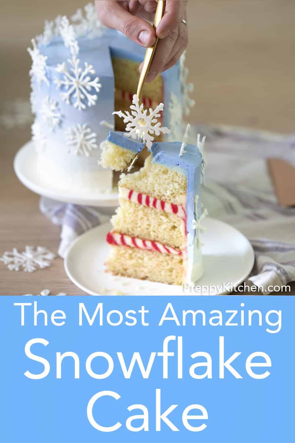 Snowflake Cake - Preppy Kitchen