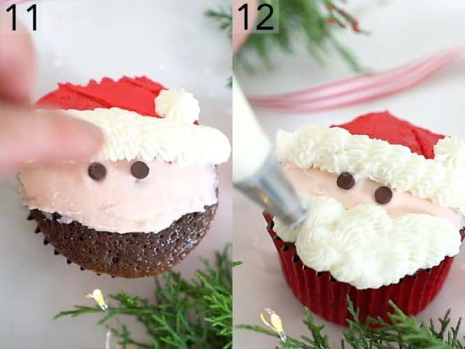 Santa Cupcakes - Preppy Kitchen