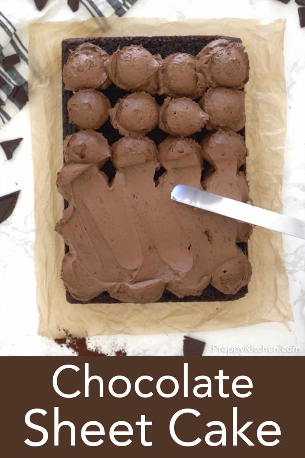 Chocolate Sheet Cake - Preppy Kitchen