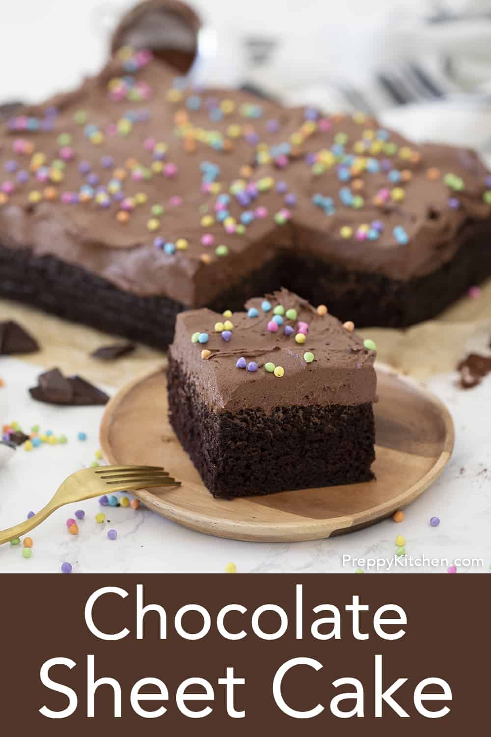 Chocolate Sheet Cake - Preppy Kitchen