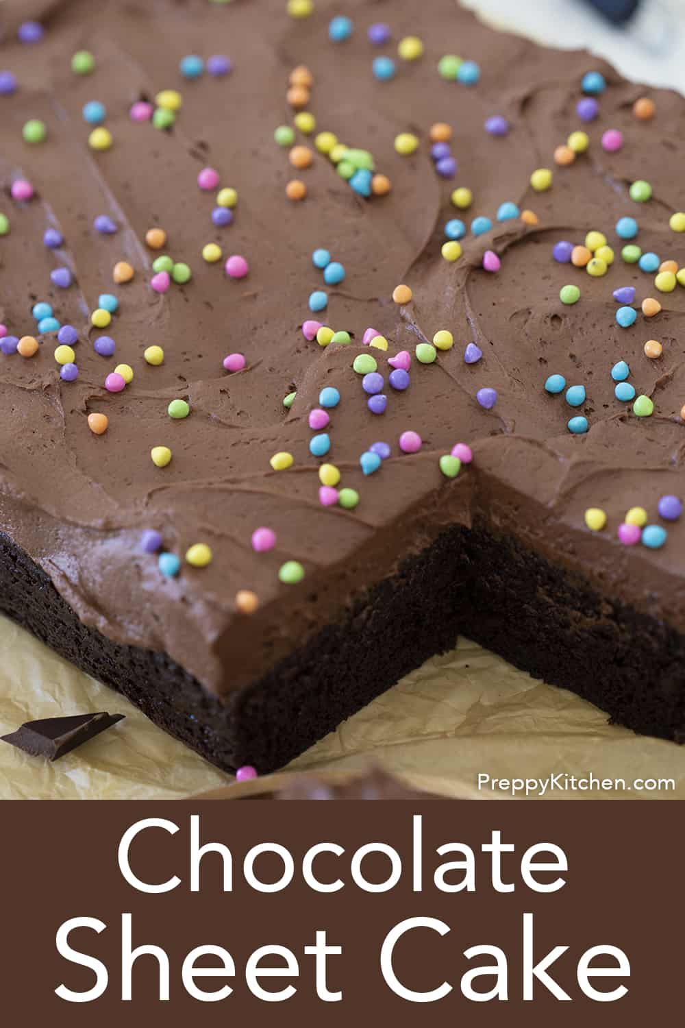 Chocolate Sheet Cake - Preppy Kitchen
