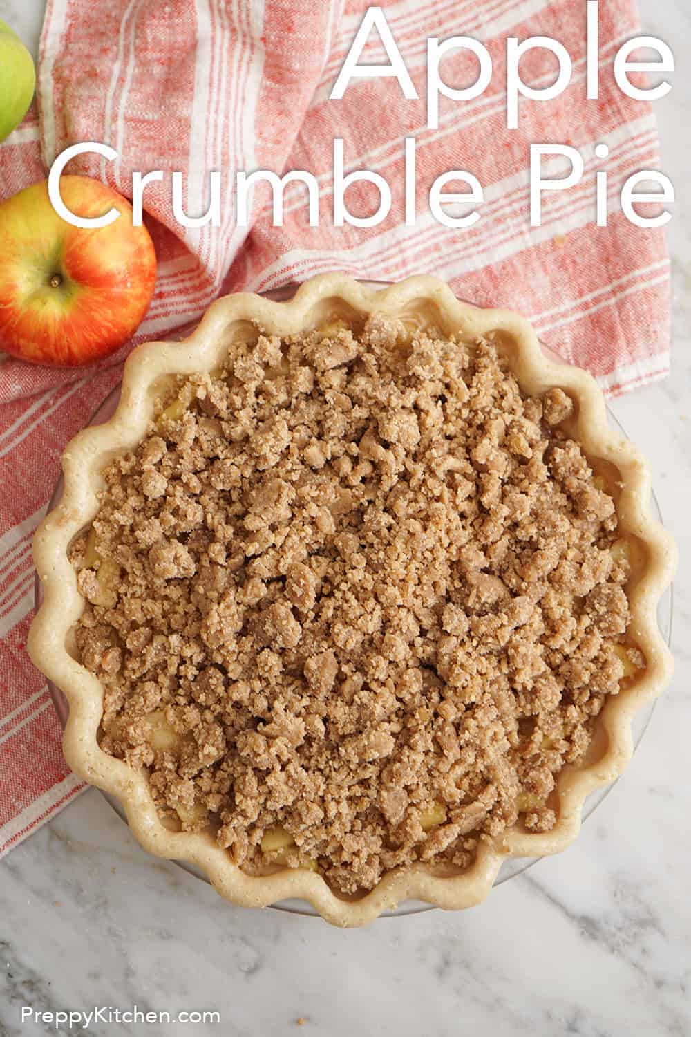 Apple Crumble Pie - Preppy Kitchen