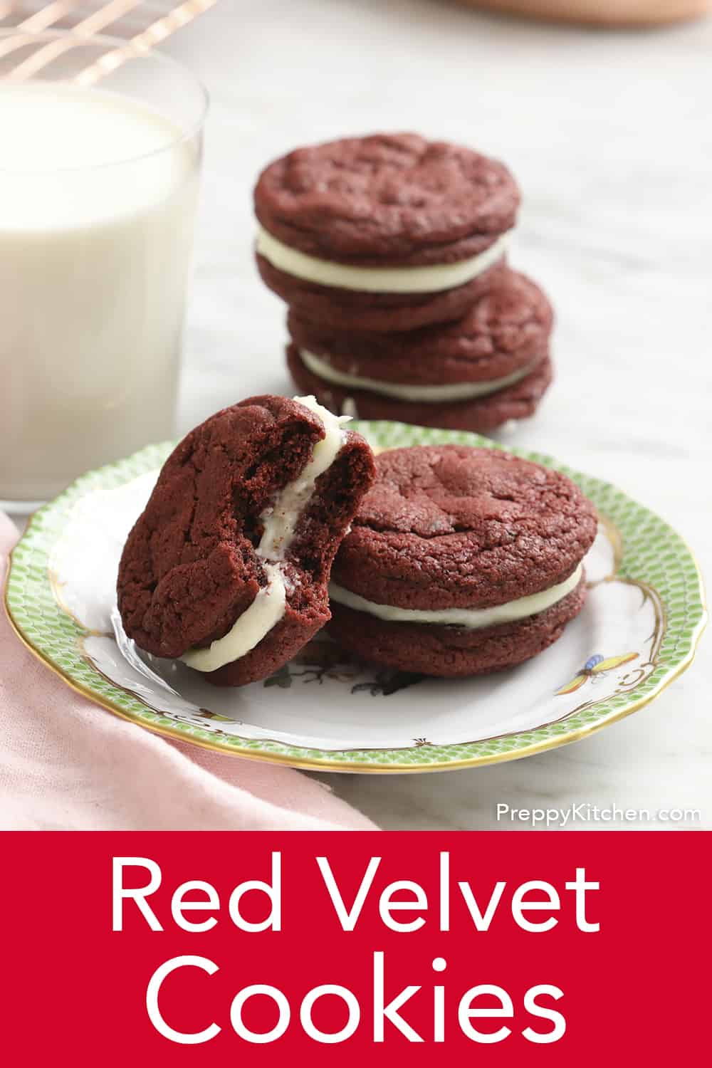 Red Velvet Cookies - Preppy Kitchen