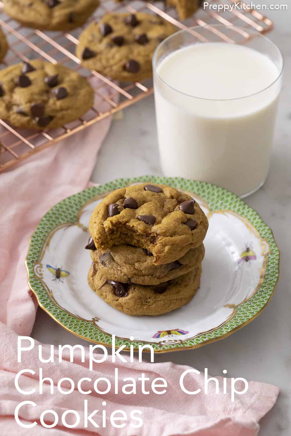 Pumpkin Chocolate Chip Cookies - Preppy Kitchen