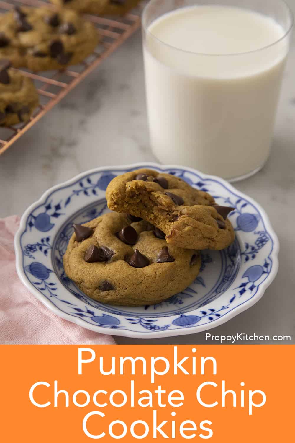 Pumpkin Chocolate Chip Cookies - Preppy Kitchen