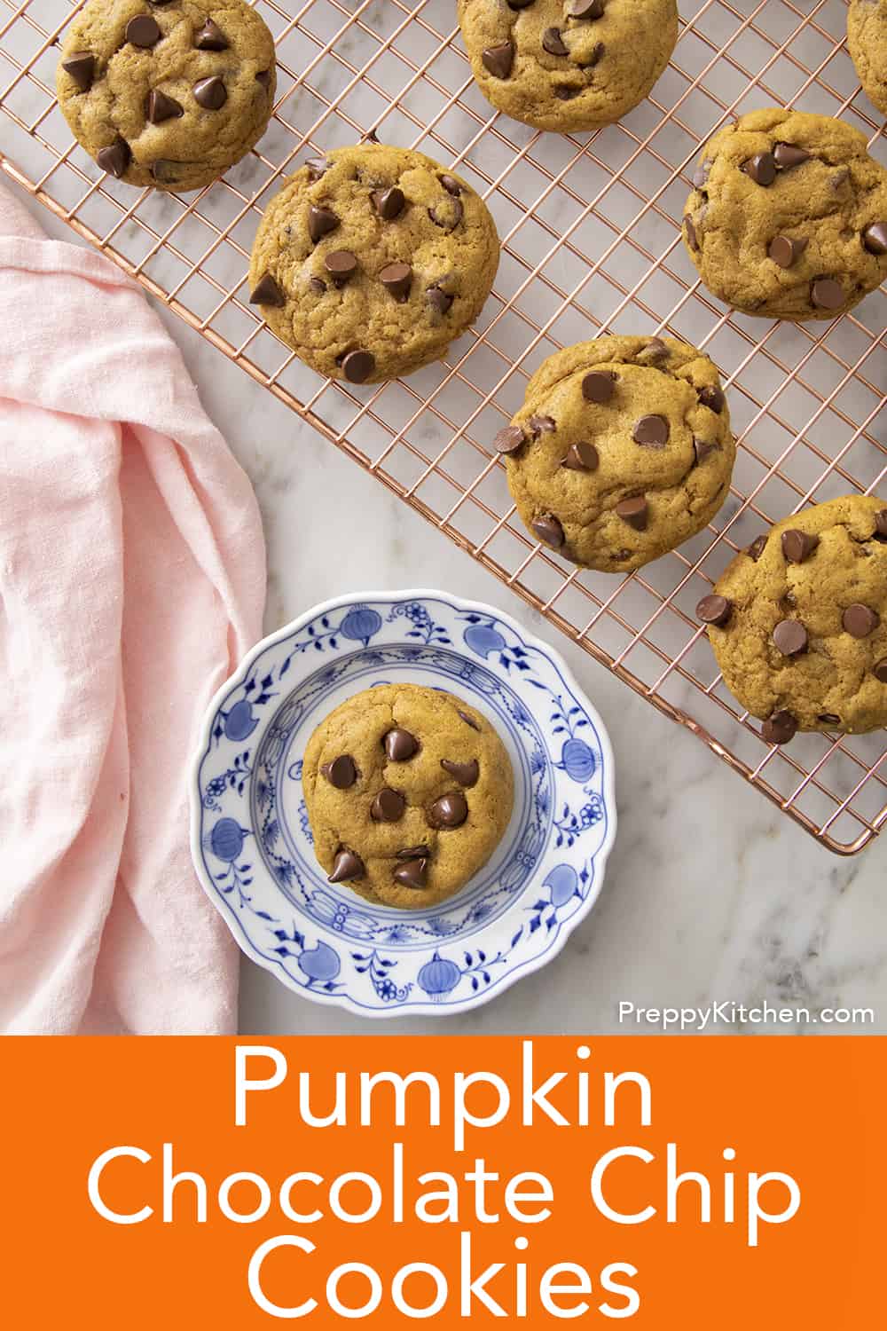 Pumpkin Chocolate Chip Cookies - Preppy Kitchen
