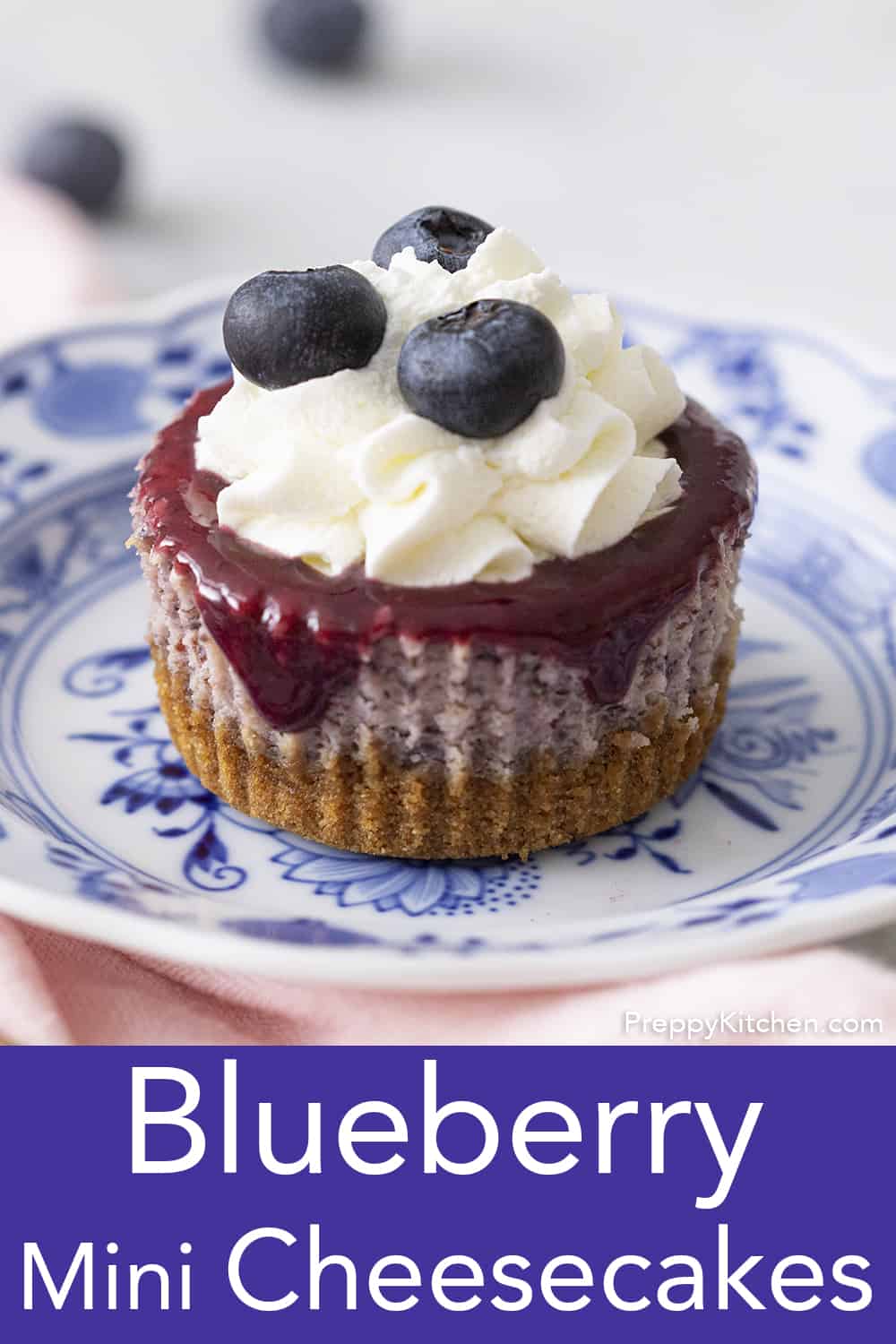 Mini Blueberry Cheesecakes - Preppy Kitchen
