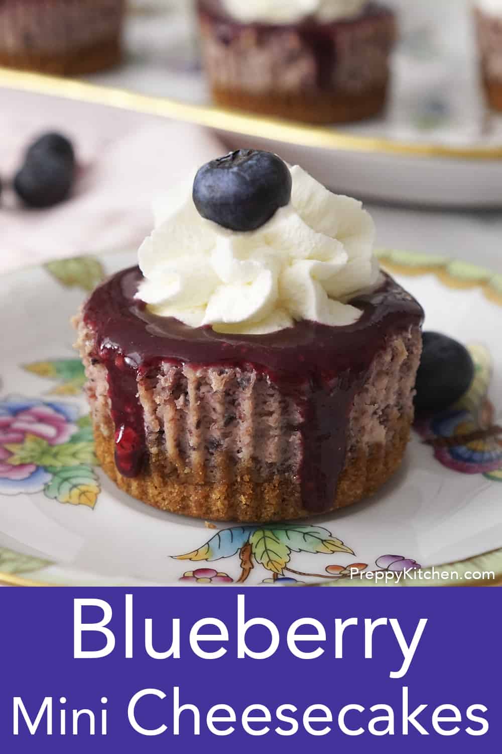 Mini Blueberry Cheesecakes - Preppy Kitchen