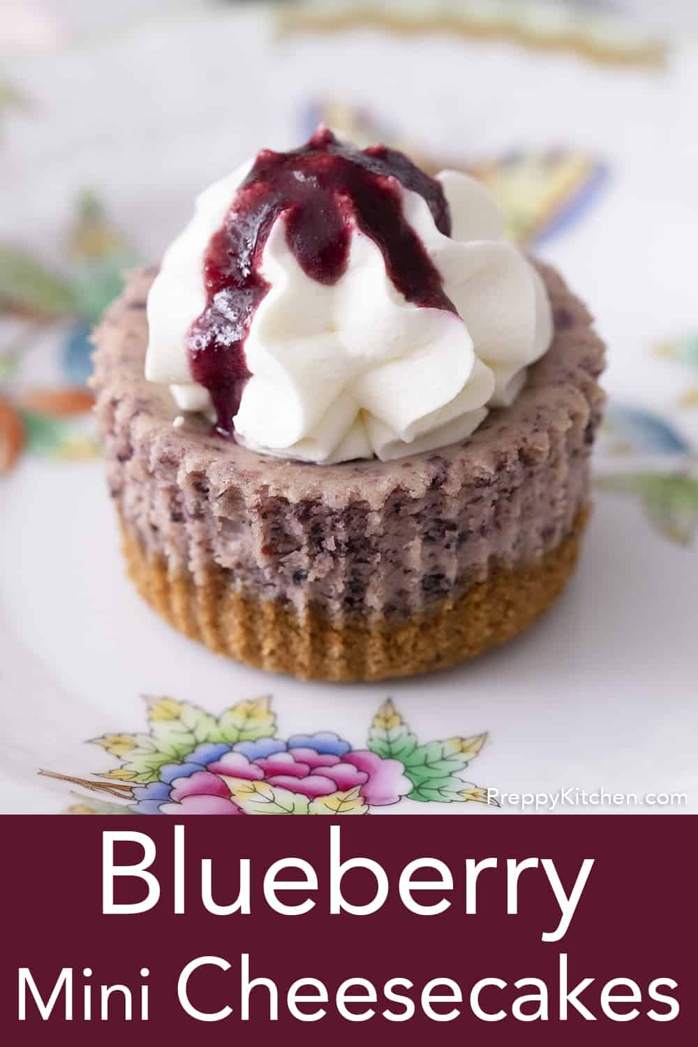 Mini Blueberry Cheesecakes - Preppy Kitchen