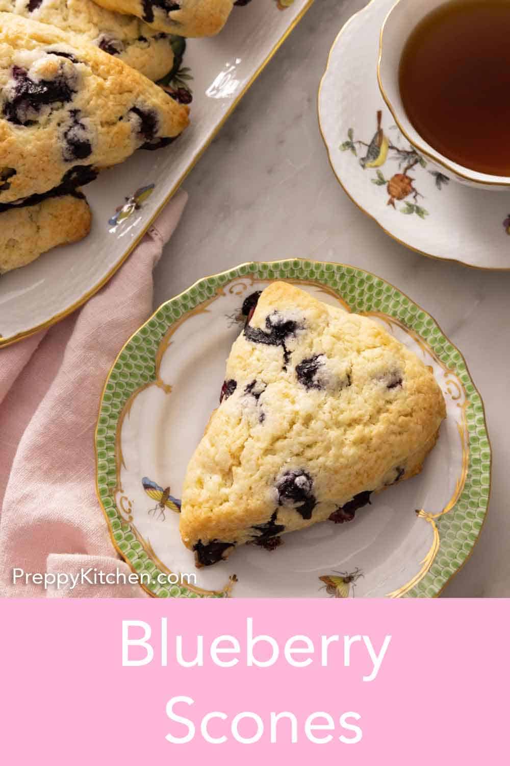 Blueberry Cream Scones (Easy, Not Dry!) - Preppy Kitchen