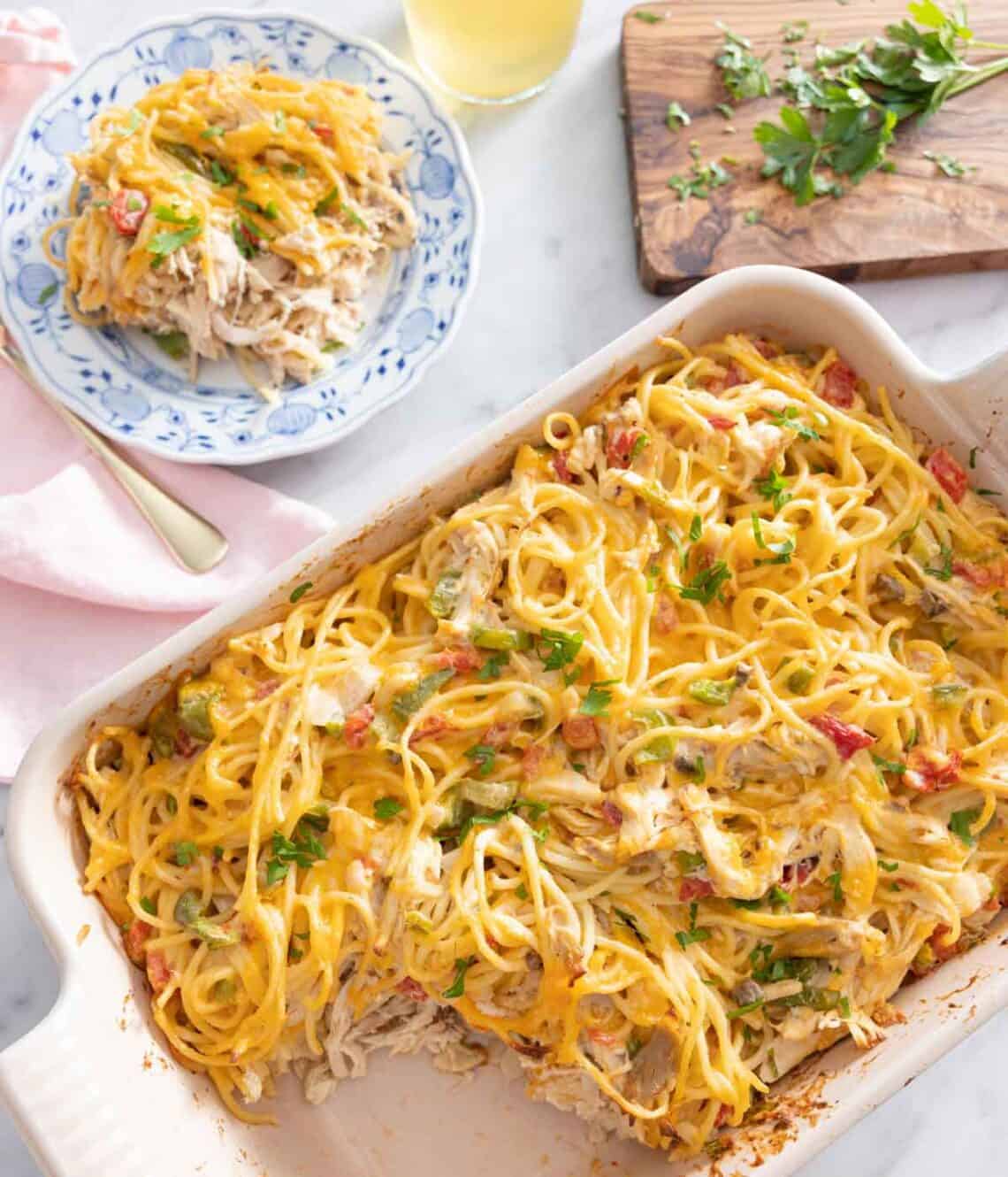 Chicken Spaghetti - Preppy Kitchen