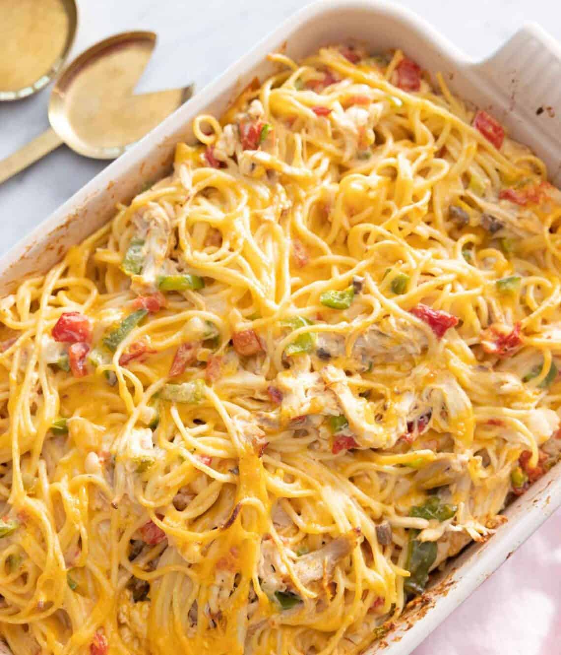 Chicken Spaghetti - Preppy Kitchen