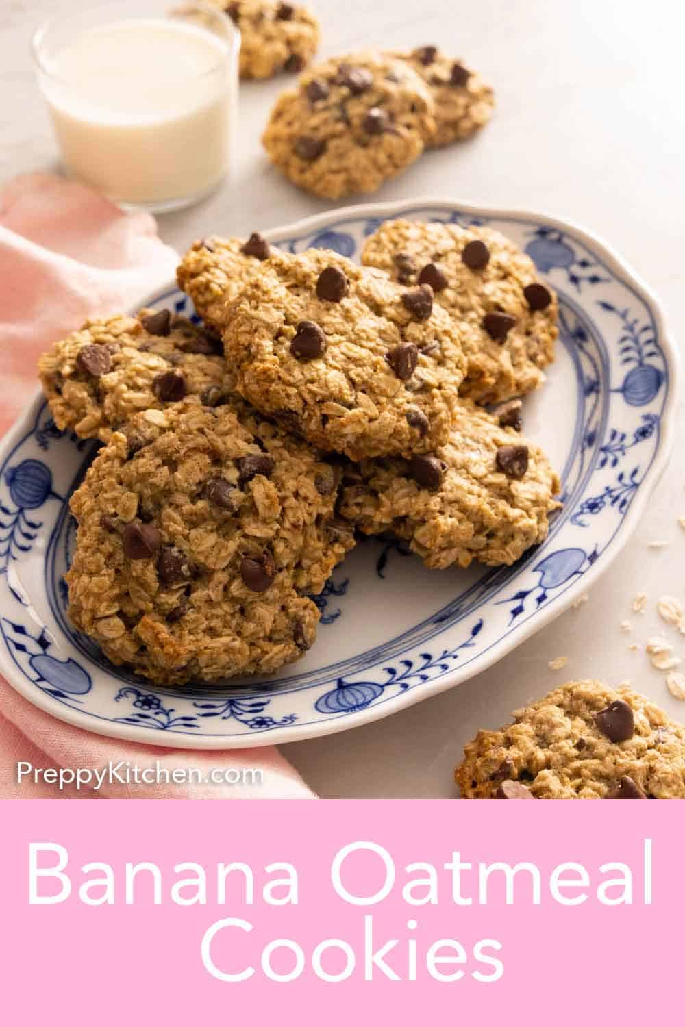 Soft & Chewy Banana Oatmeal Cookies - Preppy Kitchen