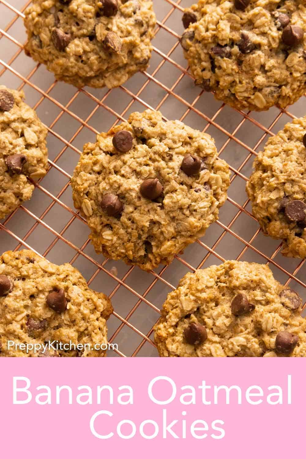 Soft & Chewy Banana Oatmeal Cookies - Preppy Kitchen