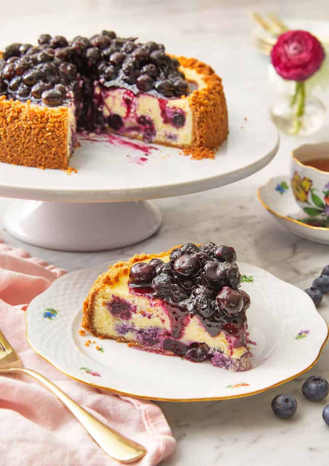 Blueberry Cheesecake Recipe - Preppy Kitchen