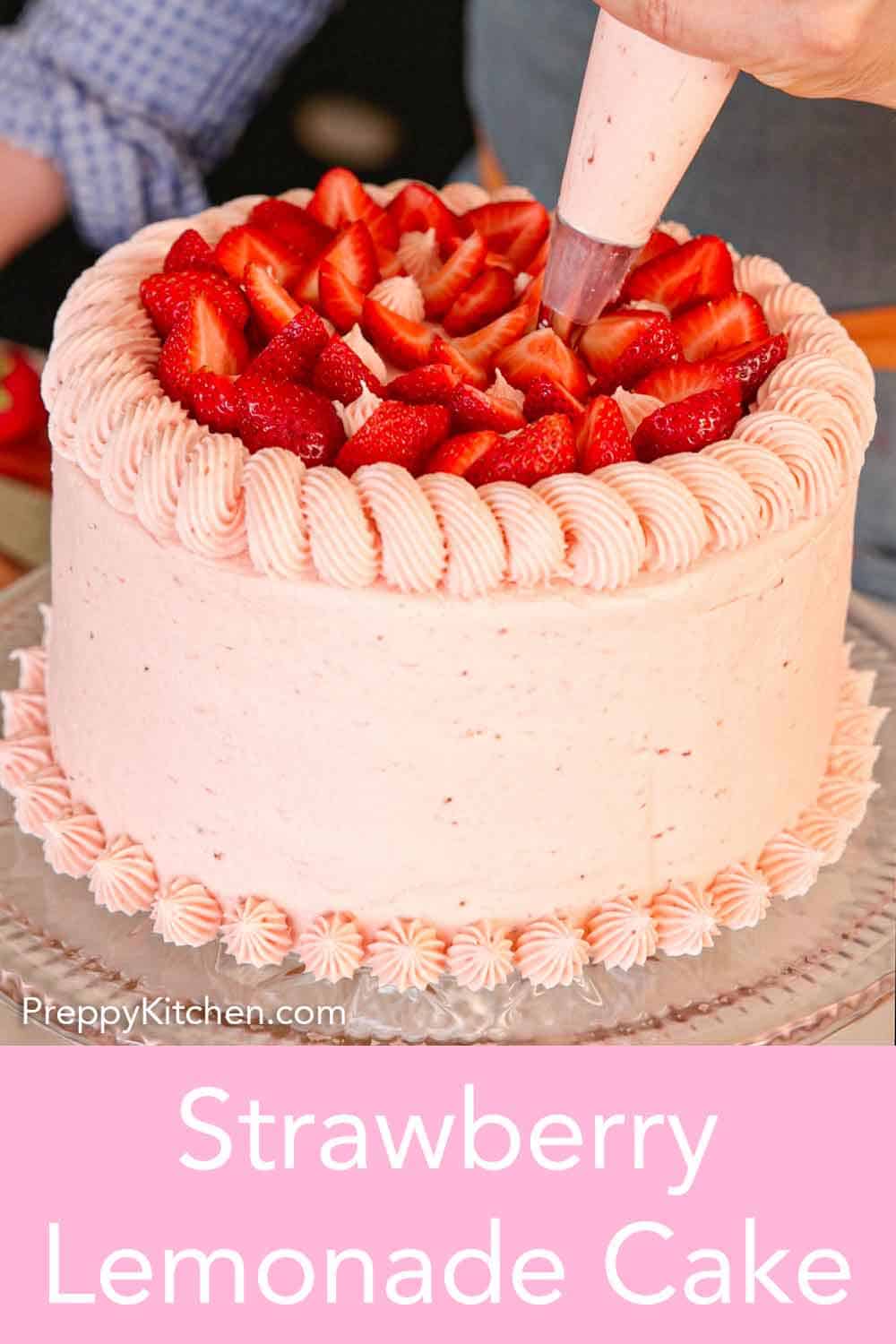 Strawberry Lemonade Cake - Preppy Kitchen
