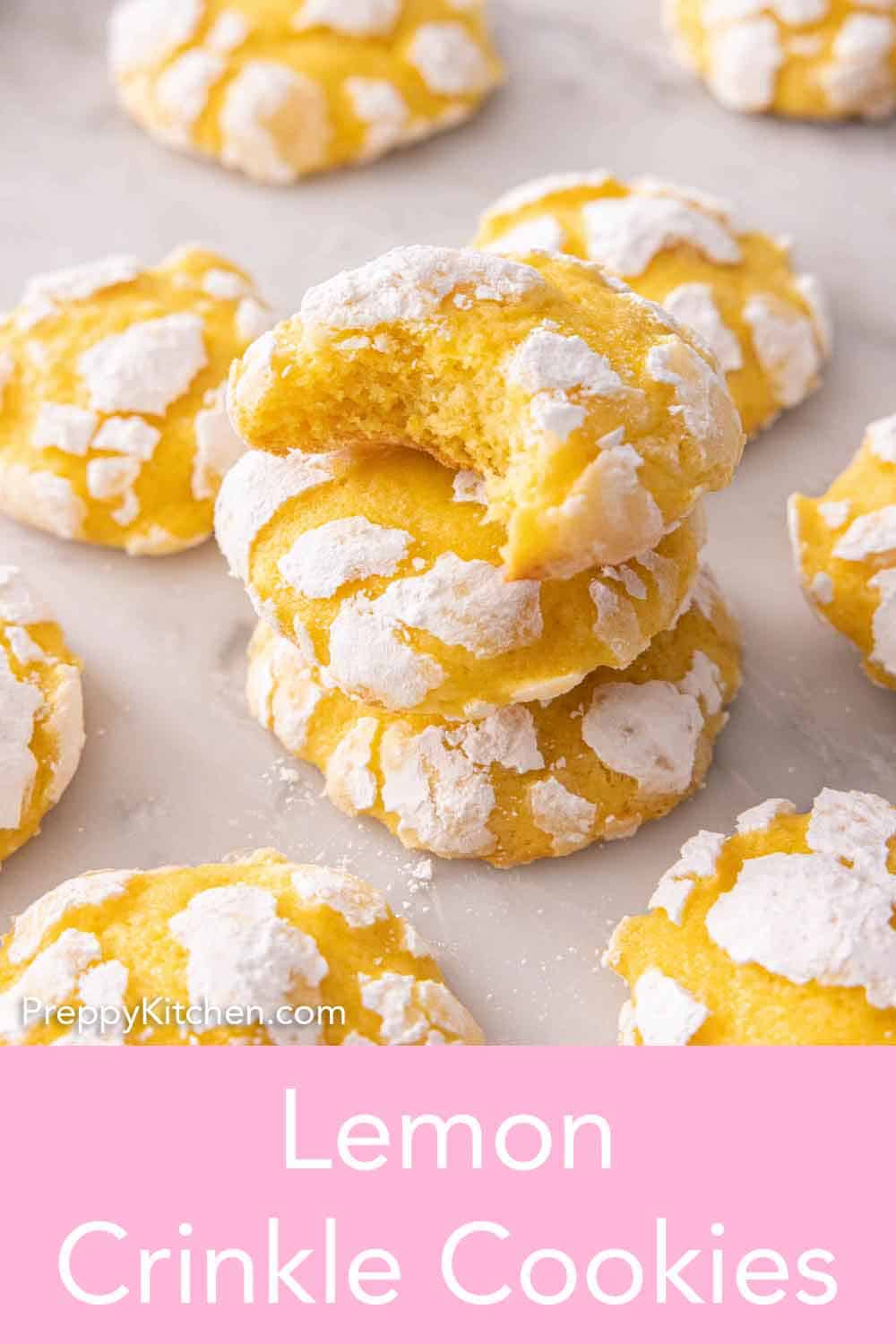 Lemon Crinkle Cookies - Preppy Kitchen