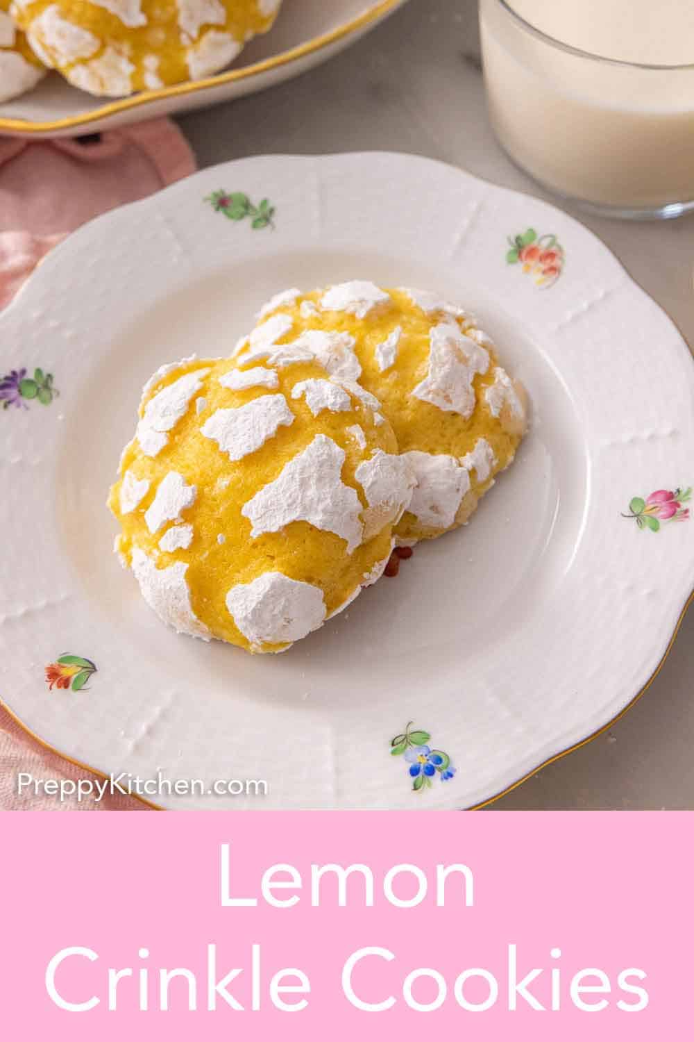 Lemon Crinkle Cookies - Preppy Kitchen