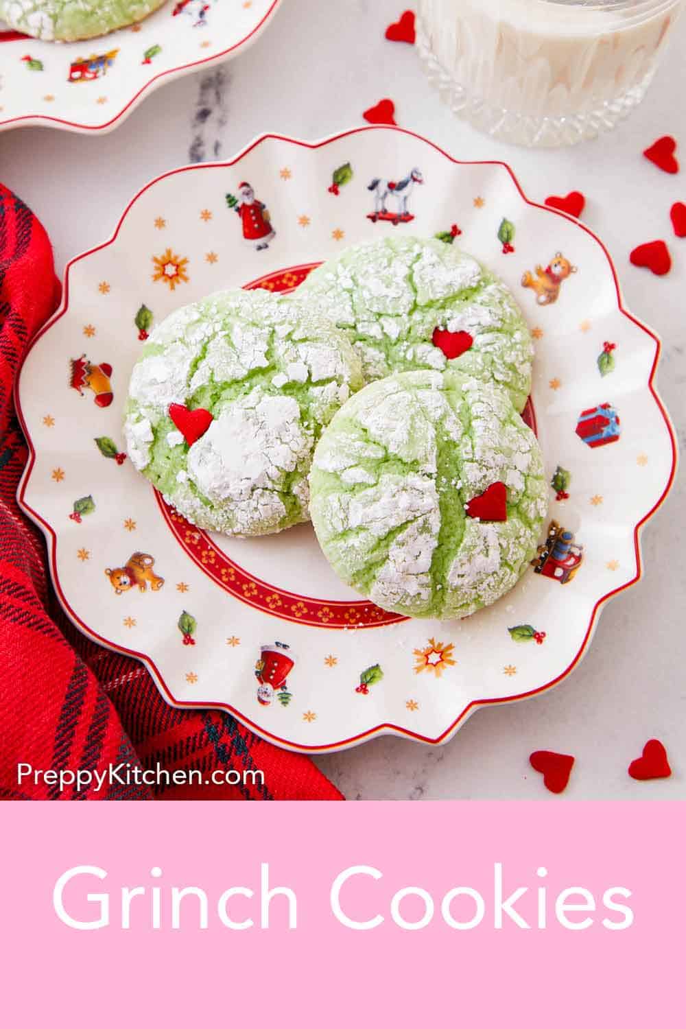Grinch Cookies - Preppy Kitchen