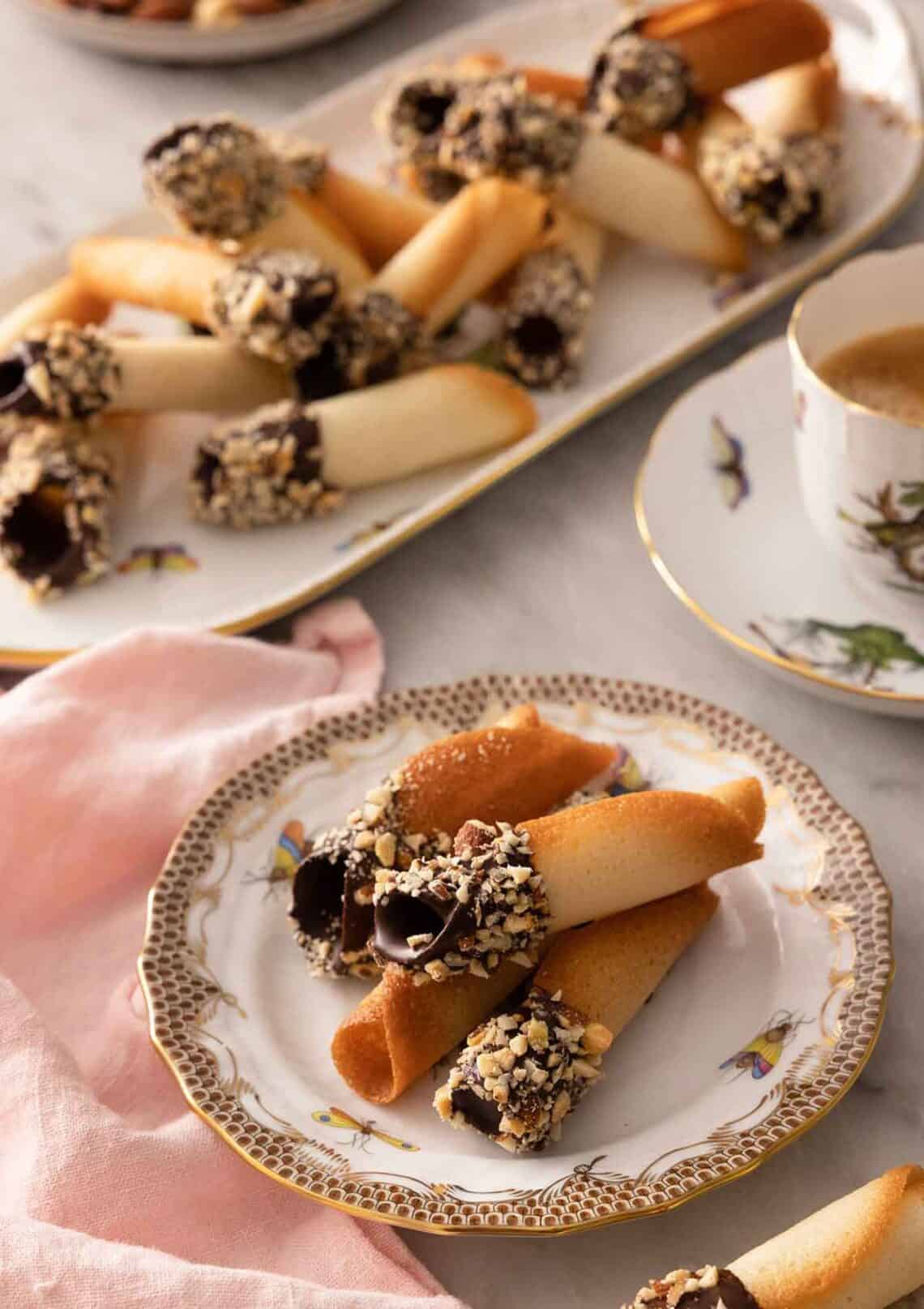 Chocolate Dipped Tuiles - Preppy Kitchen