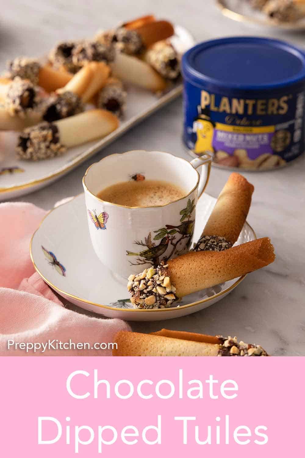 Chocolate Dipped Tuiles - Preppy Kitchen