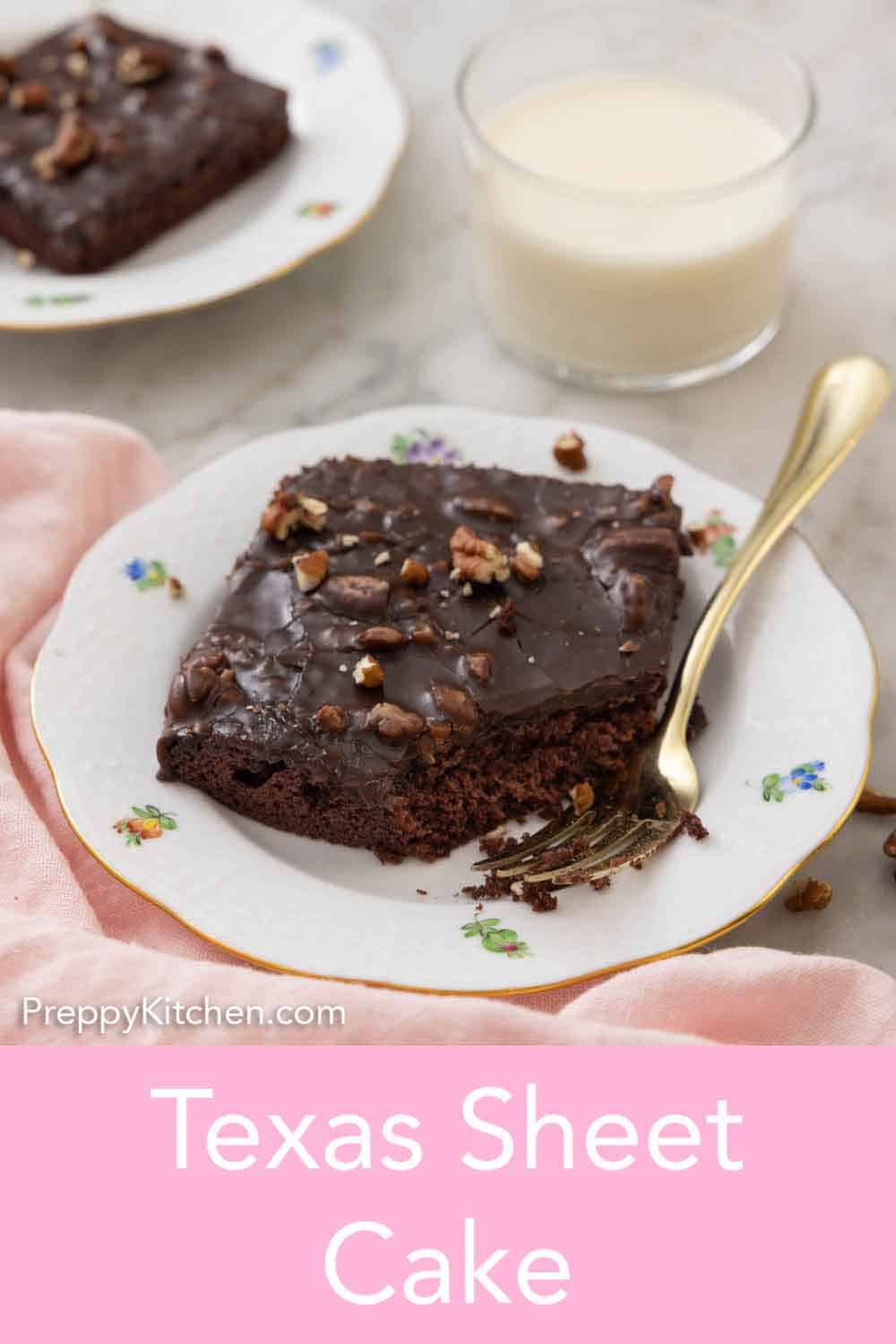 Easy Texas Sheet Cake (Moist & Fudgy) - Preppy Kitchen