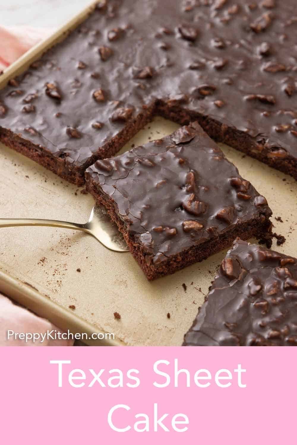 Easy Texas Sheet Cake (Moist & Fudgy) - Preppy Kitchen