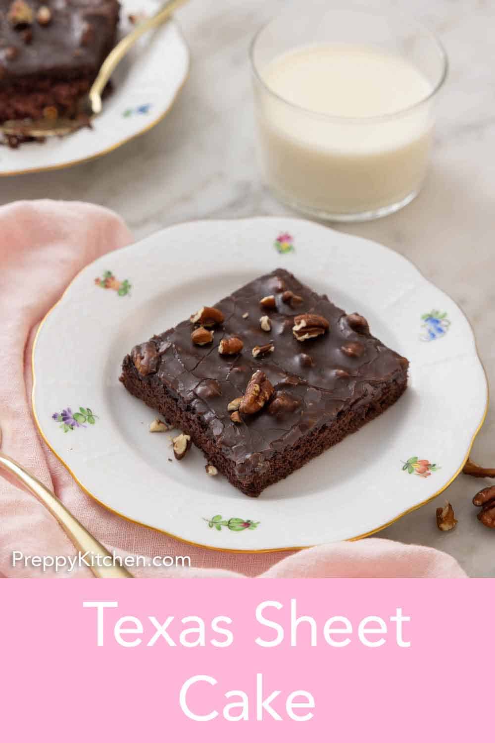 Easy Texas Sheet Cake (Moist & Fudgy) - Preppy Kitchen