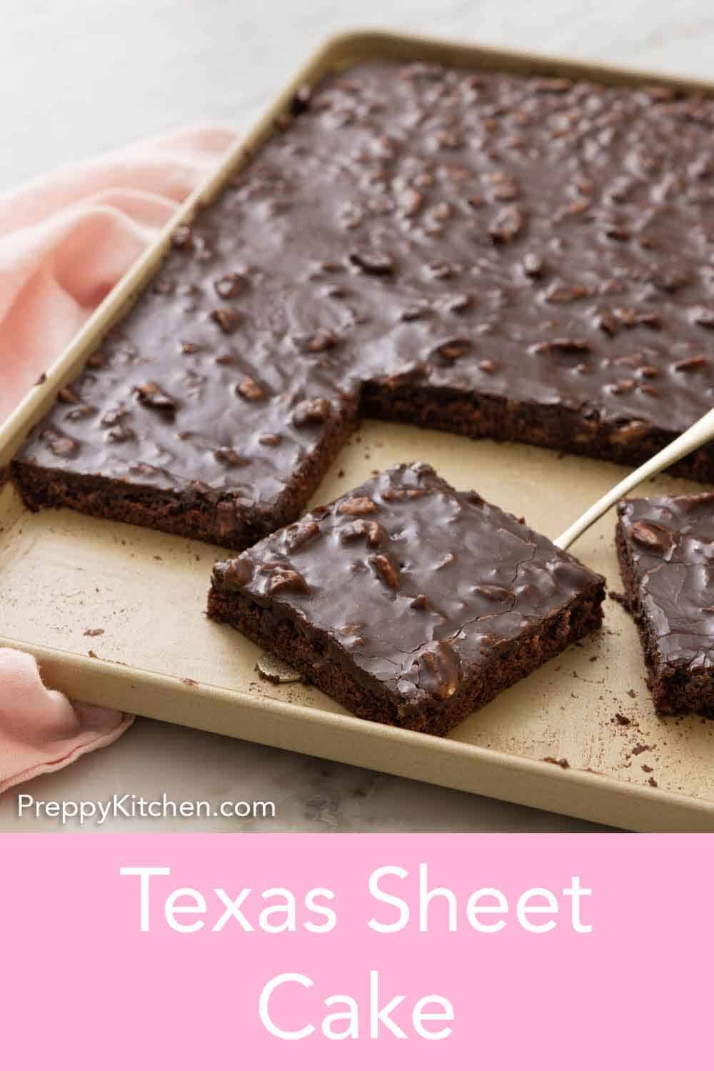Easy Texas Sheet Cake (Moist & Fudgy) - Preppy Kitchen