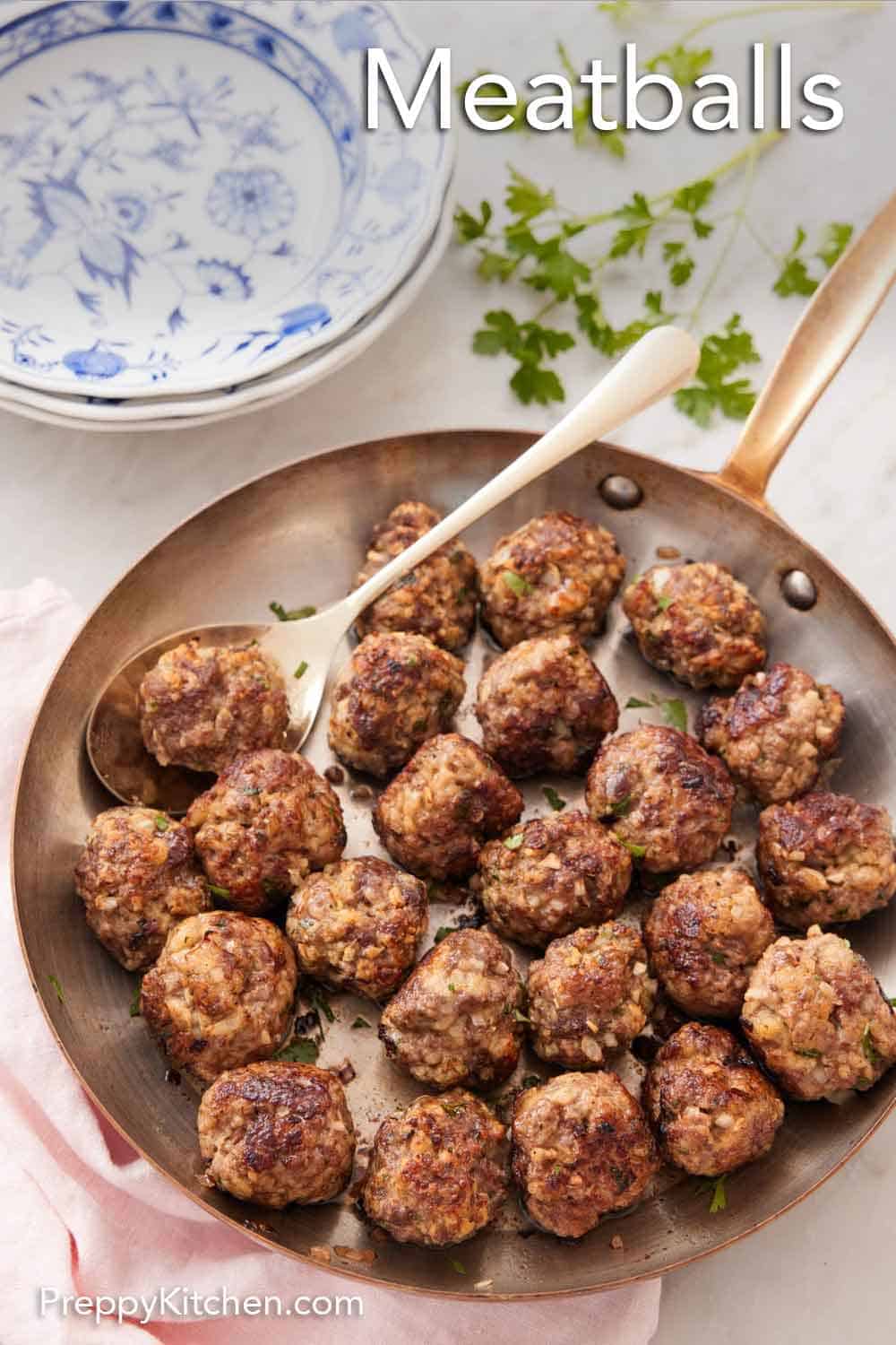 Easy Italian Meatballs (Baked or Stove-top) - Preppy Kitchen