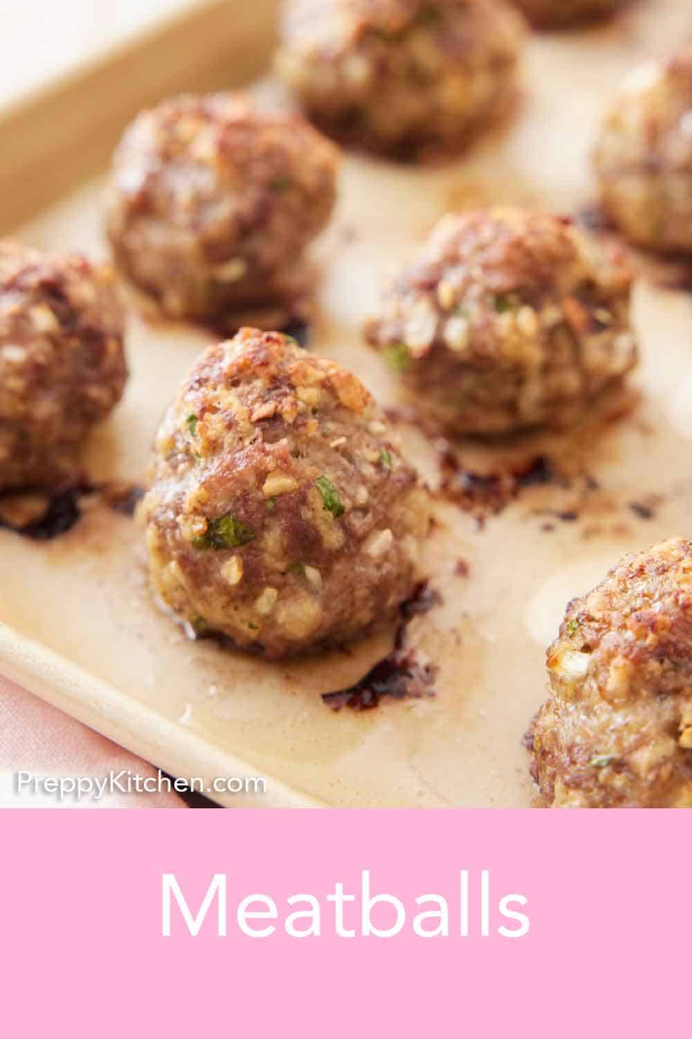 Easy Italian Meatballs (Baked or Stove-top) - Preppy Kitchen