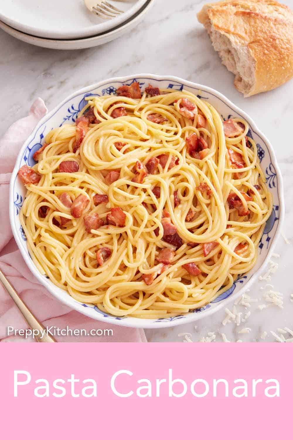 Homemade Pasta Carbonara - Preppy Kitchen
