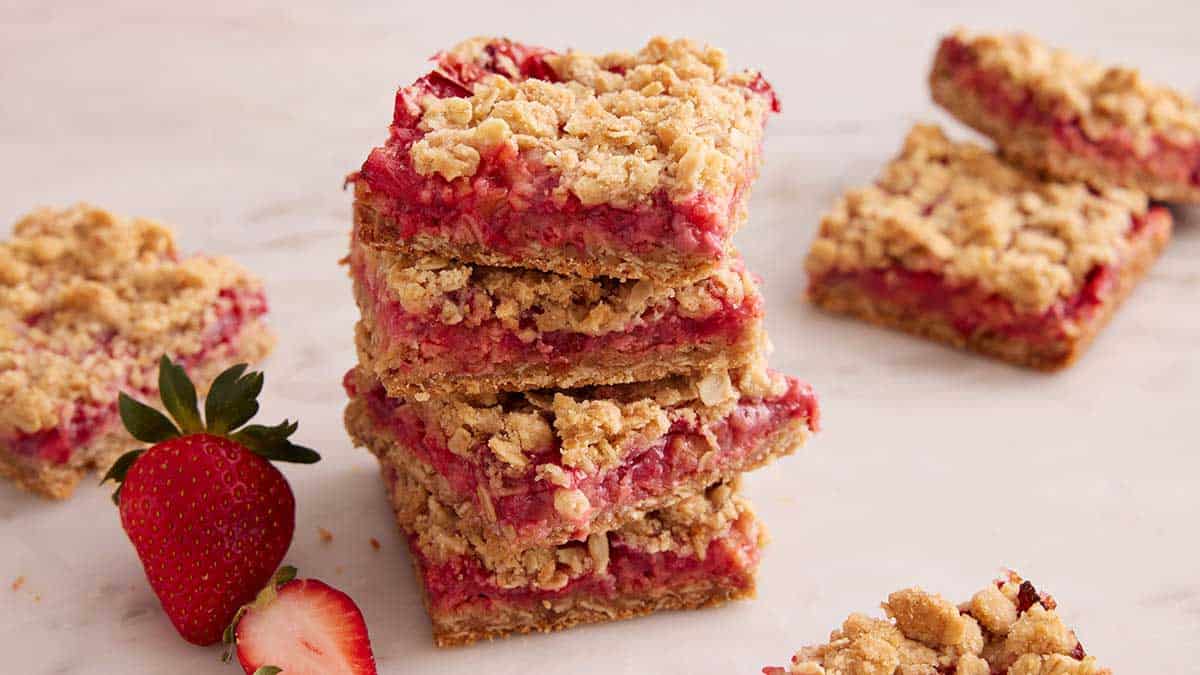 Strawberry Rhubarb Bars - Preppy Kitchen