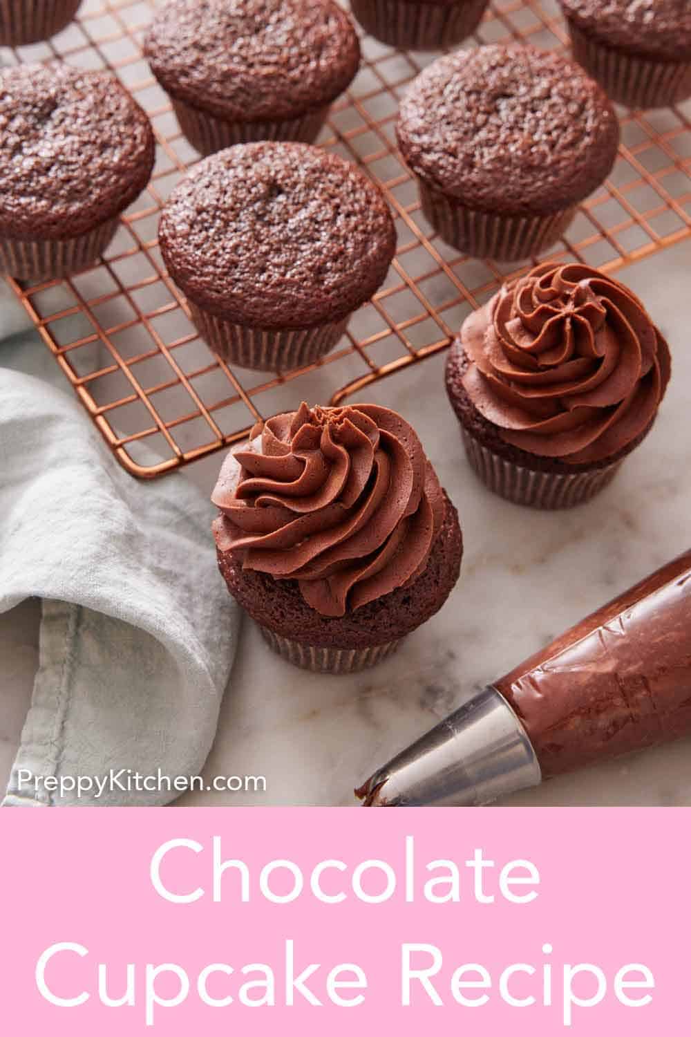 Chocolate Cupcake Recipe - Preppy Kitchen