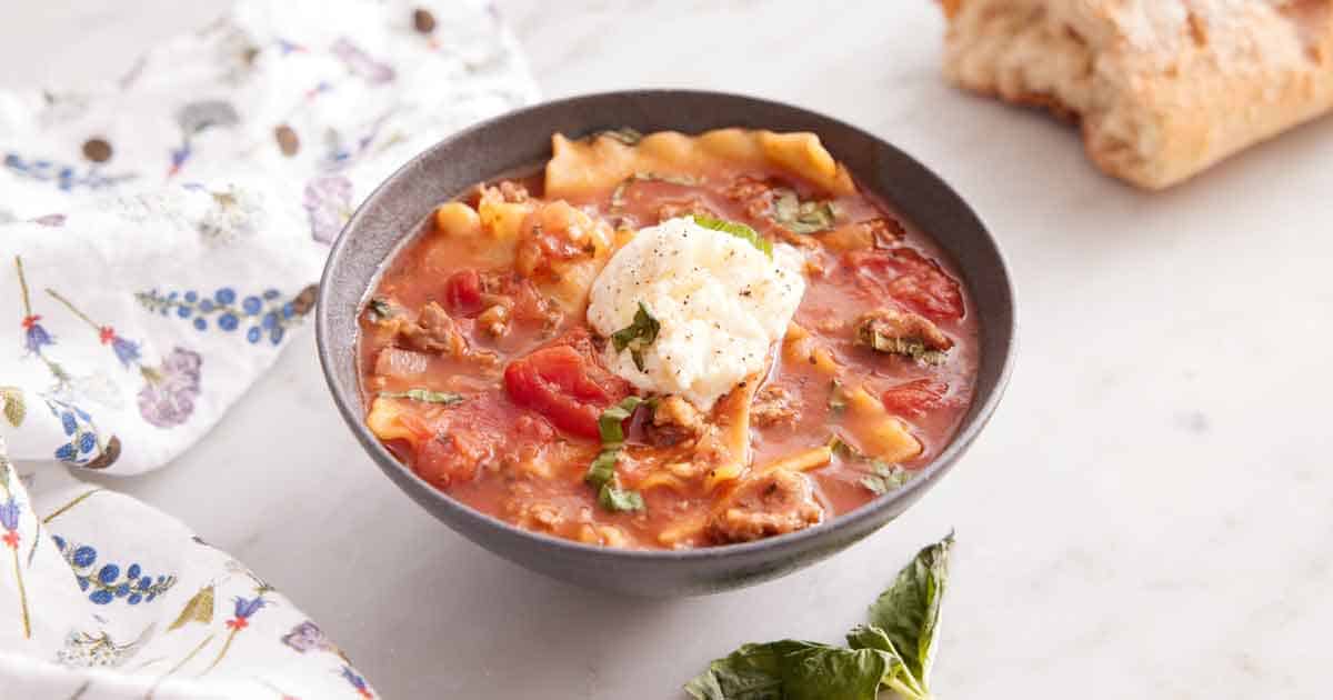 Lasagna Soup - Preppy Kitchen