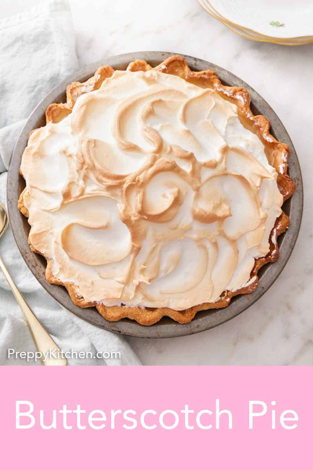 Butterscotch Pie - Preppy Kitchen