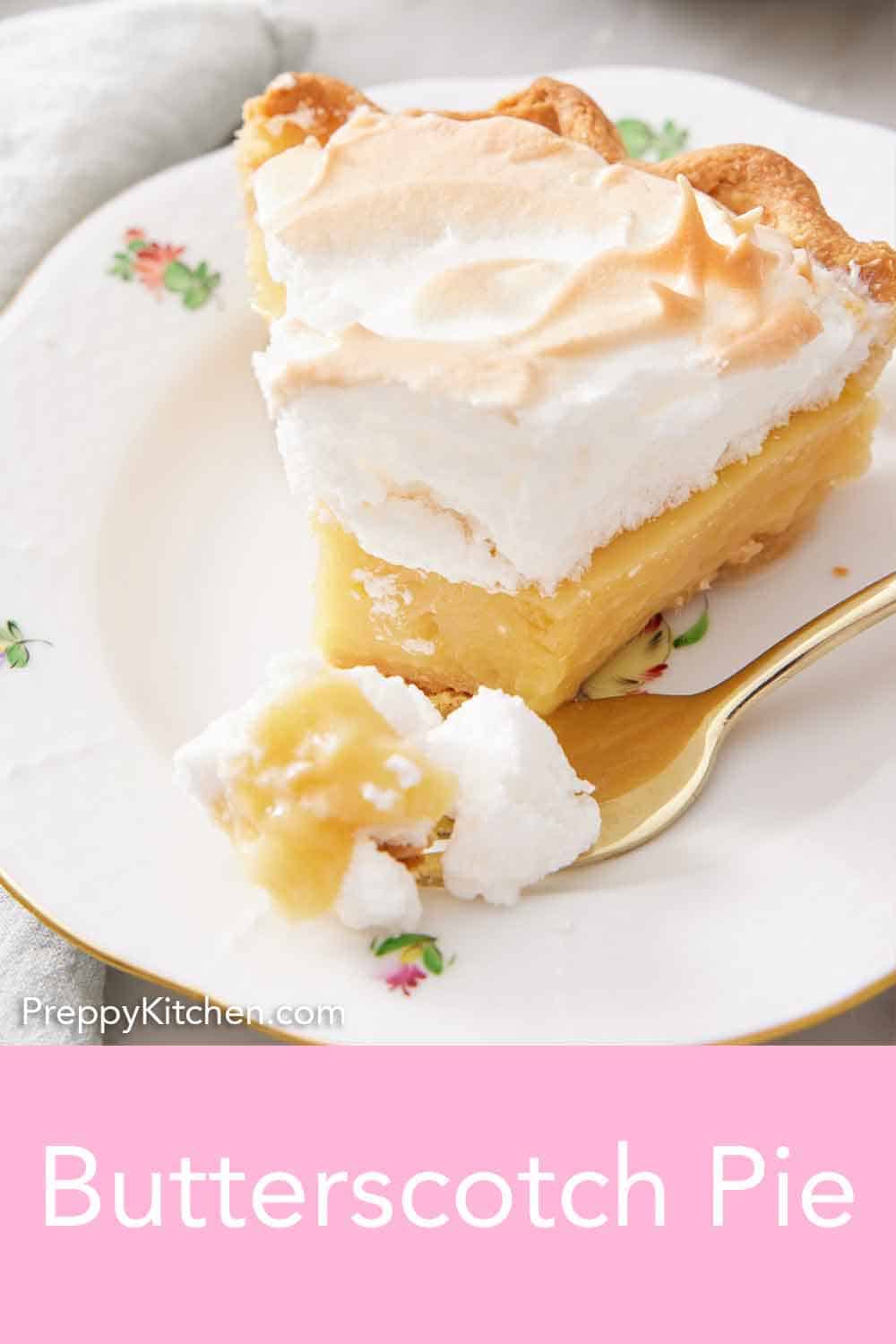 Butterscotch Pie - Preppy Kitchen