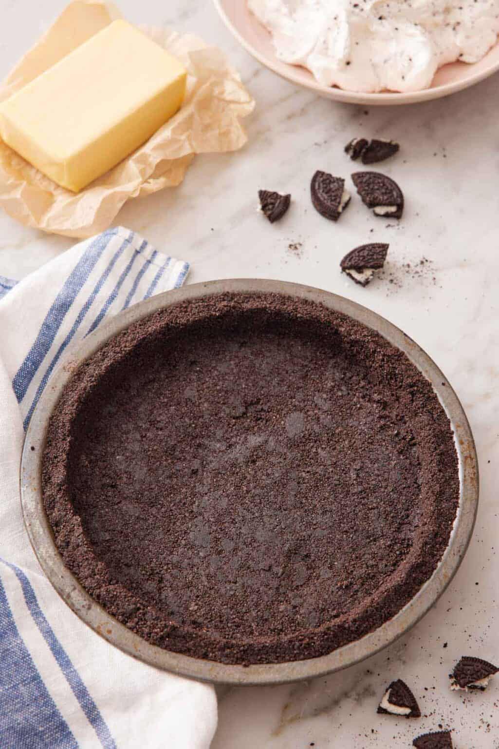 Oreo Pie Crust - Preppy Kitchen