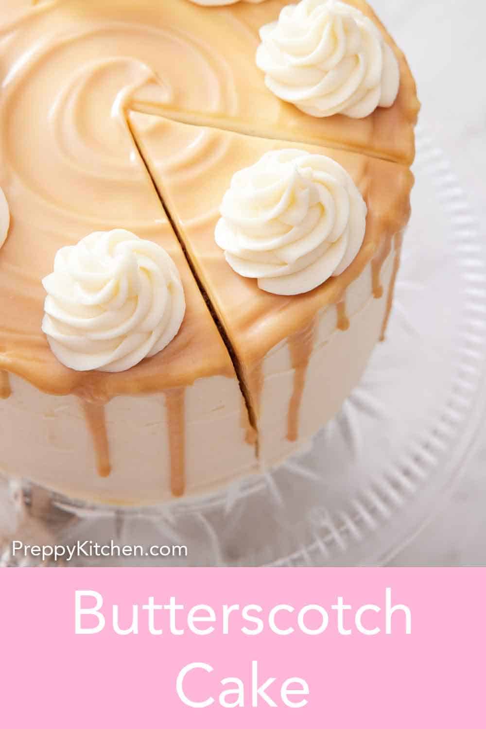 Butterscotch Cake - Preppy Kitchen