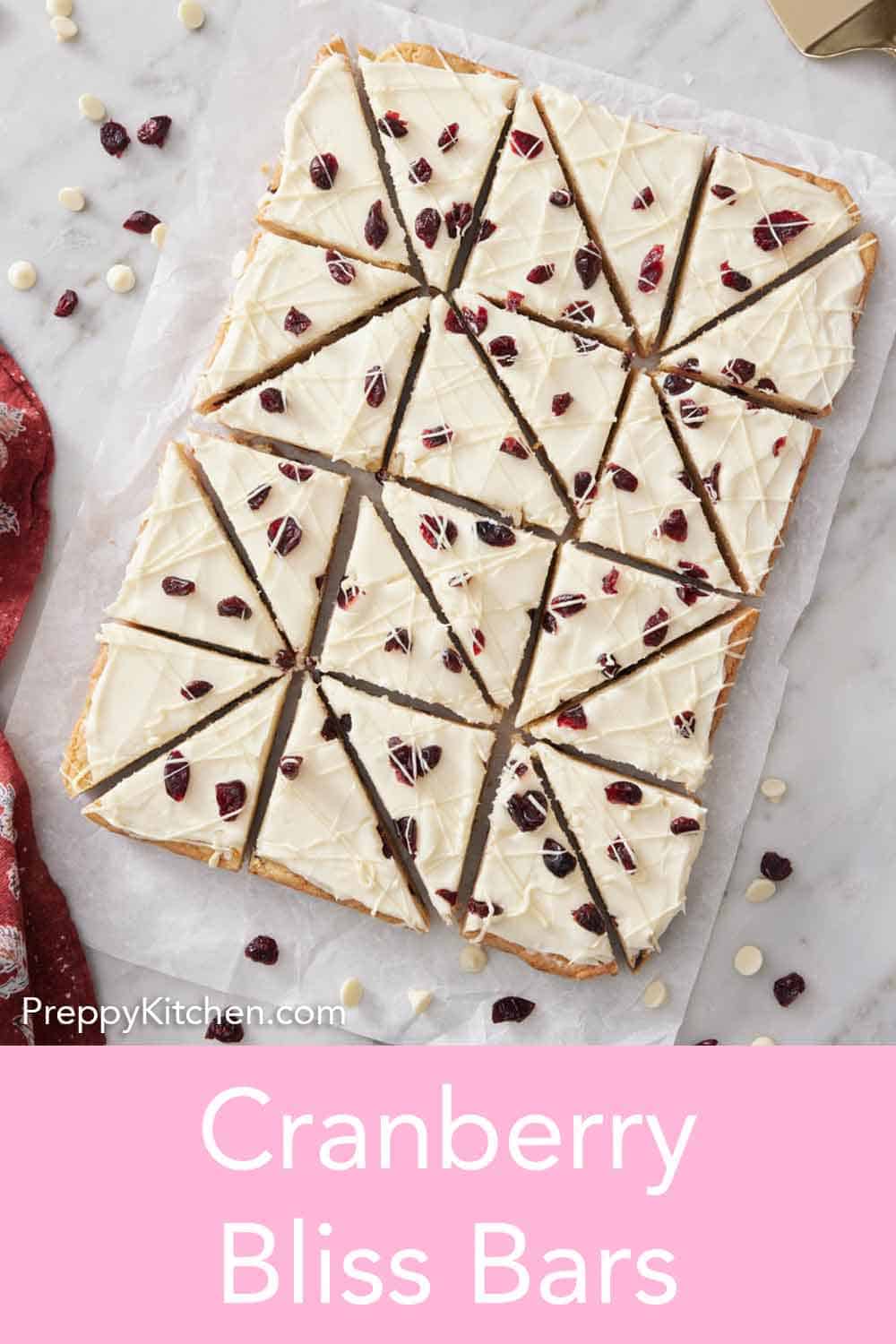 Cranberry Bliss Bars - Preppy Kitchen