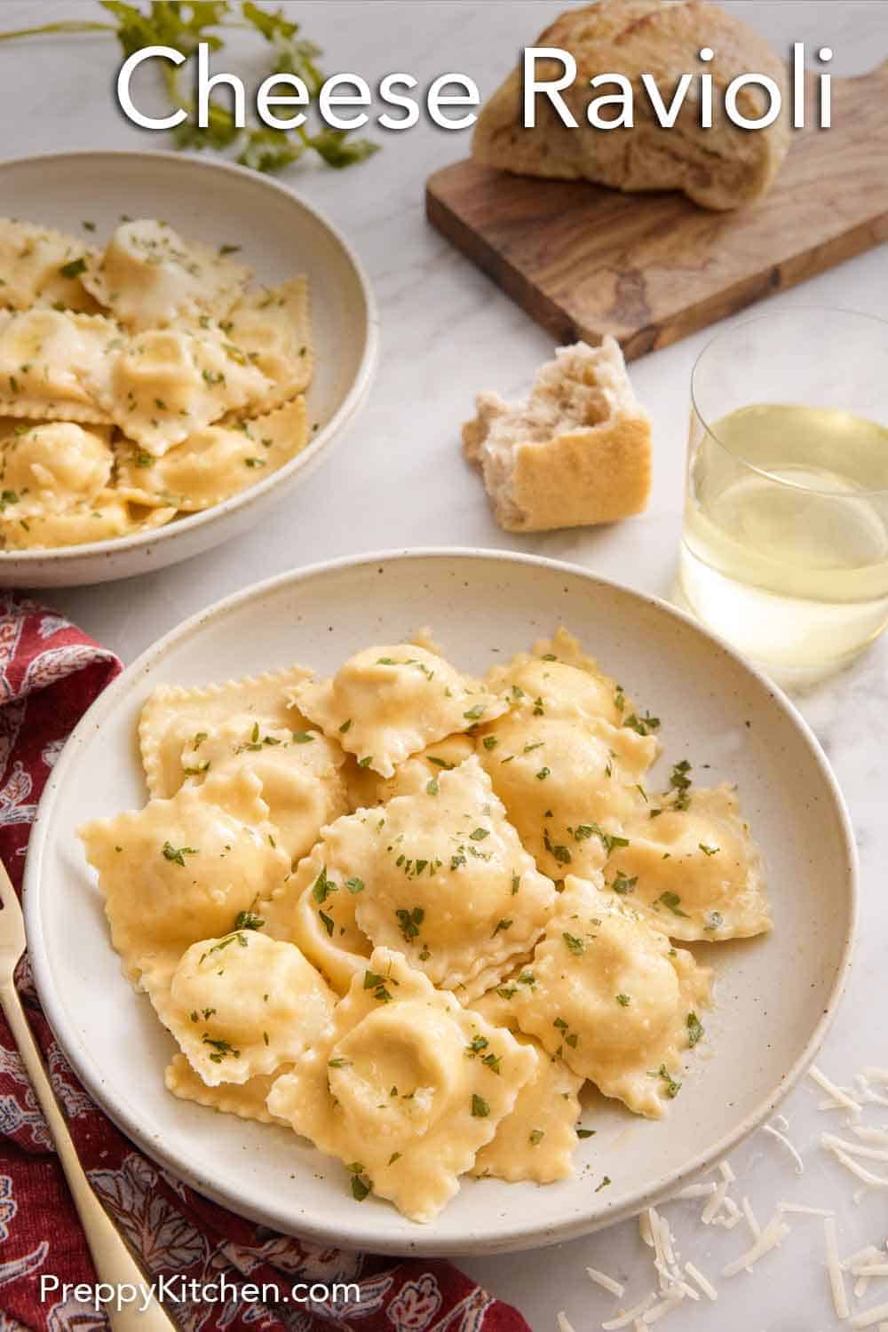 Homemade Cheese Ravioli - Preppy Kitchen