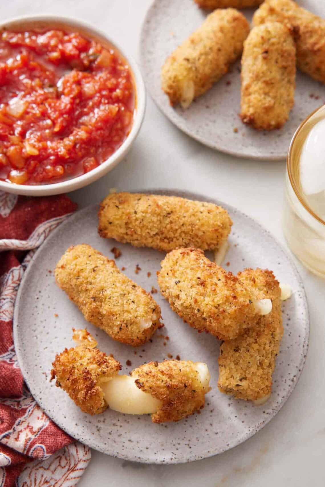 Air Fryer Mozzarella Sticks - Preppy Kitchen