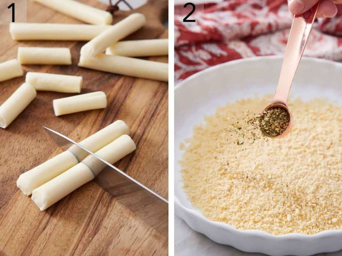 Air Fryer Mozzarella Sticks - Preppy Kitchen